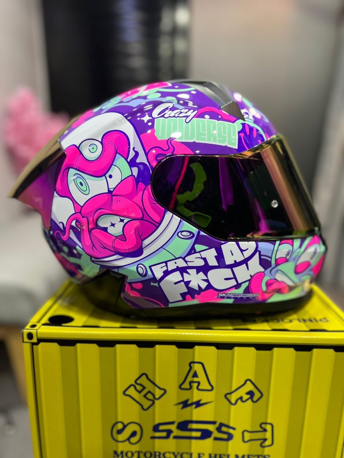 Casco Integral SHAFT 560 Evo Universe Morado Rosado - DS2M2 - Cascos y ...